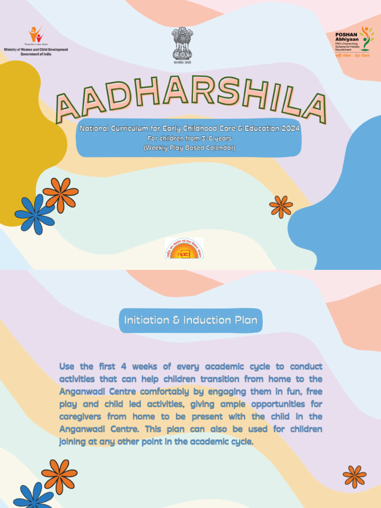Aadharshila Weekly Play Based Calendar Compressed | PDF
