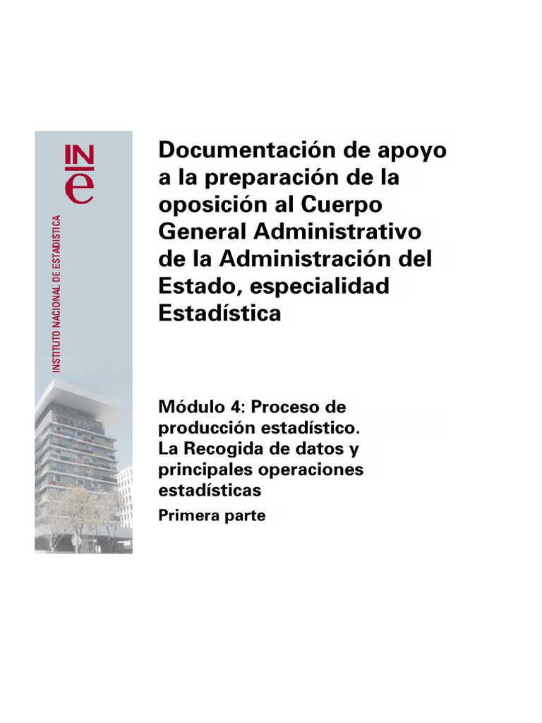4 M Dulo Proceso de Produccion Estadistica Parte 1 | PDF | Metodología de encuesta | Cuestionario