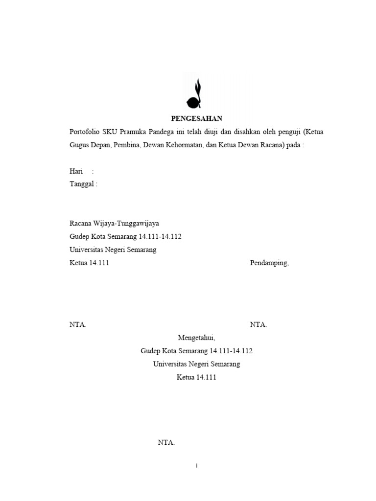 Contoh Bagian Awal Sku Pandega | PDF