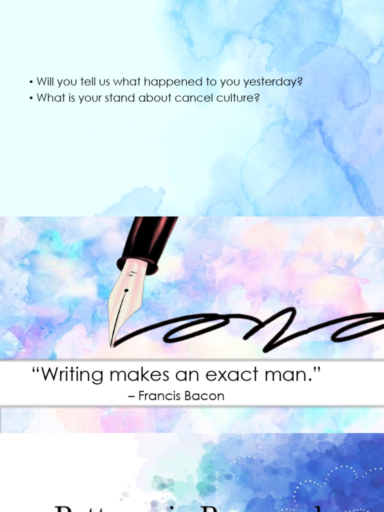 Lesson 3. Patterns in Paragraph Development | PDF | Causality | Cognition