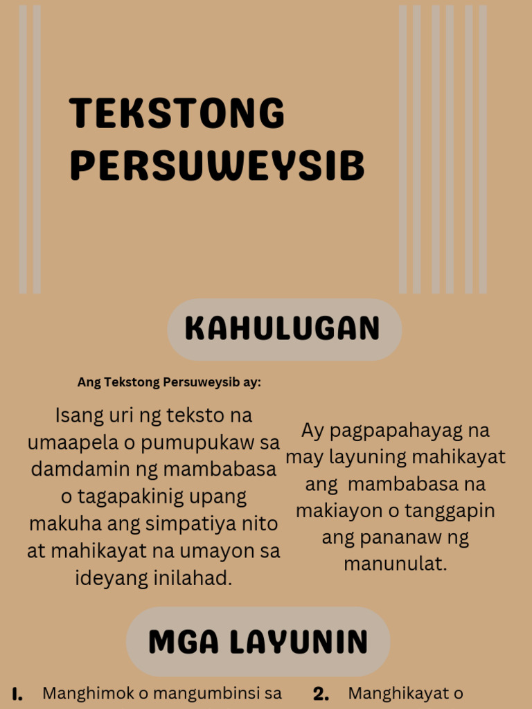 Tekstong Persuweysib | PDF