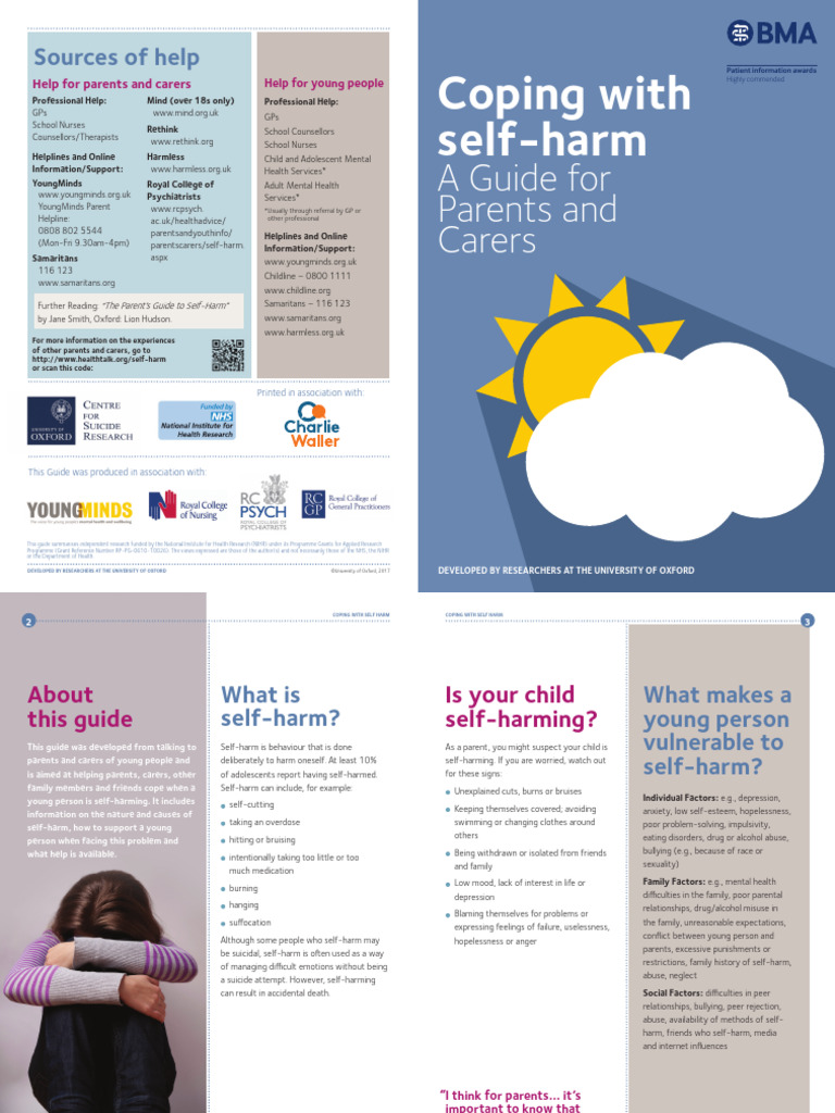 Coping With Self Harm Brochure 08 2020 | PDF | Self Harm | Feeling
