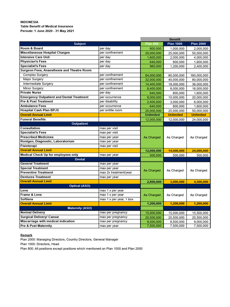 Copy of 2020 ID List of Benefits and Allowances ARZxlsx - 2. Medical Insurance Upd | PDF ...