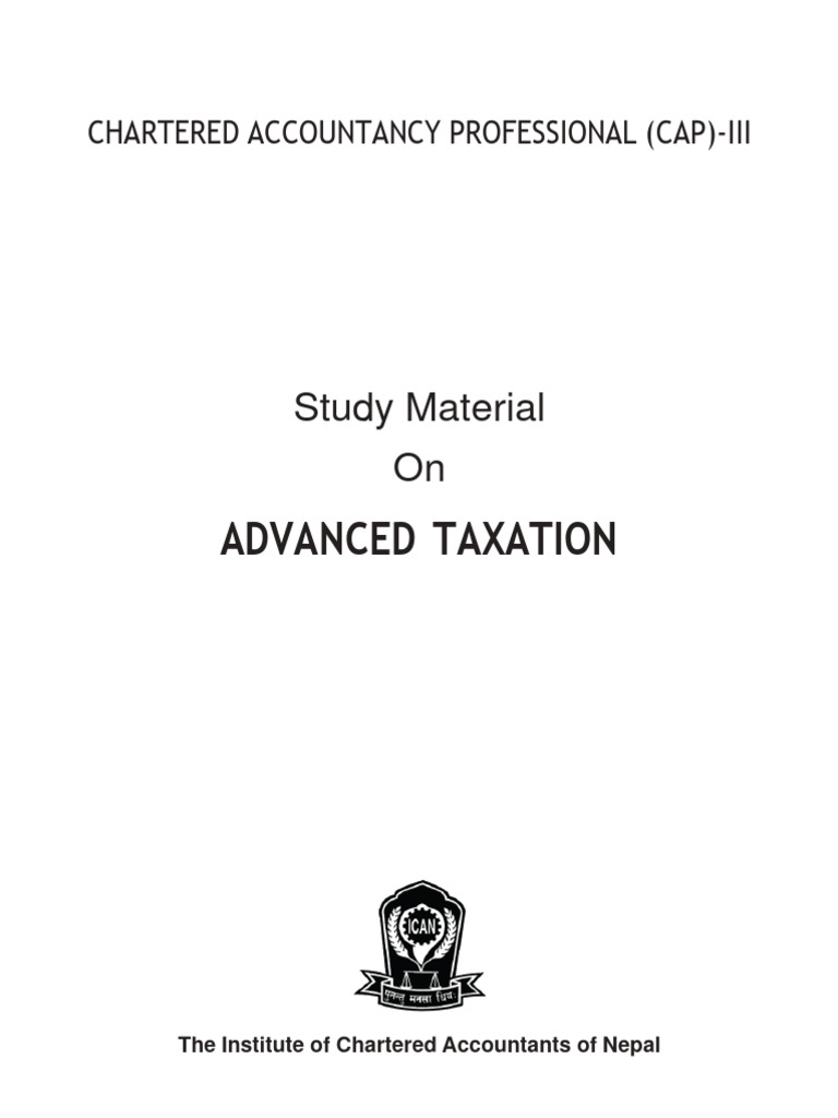 Study Material - Advanced Taxation | PDF