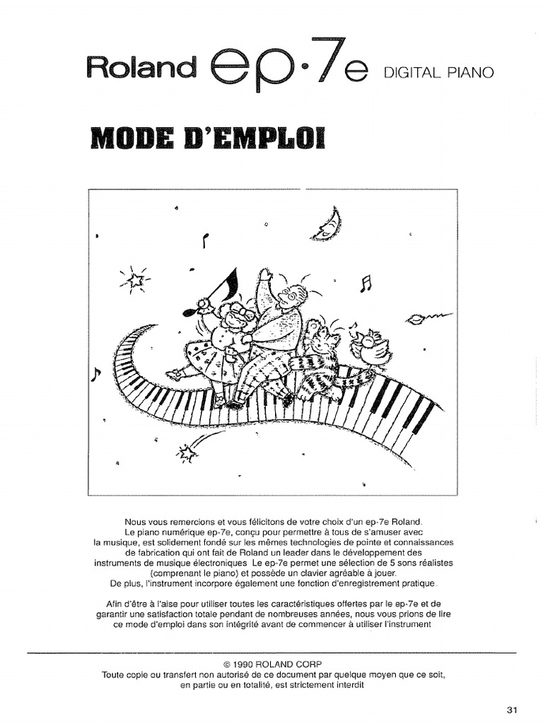 Roland EP-7e Digital Piano | PDF