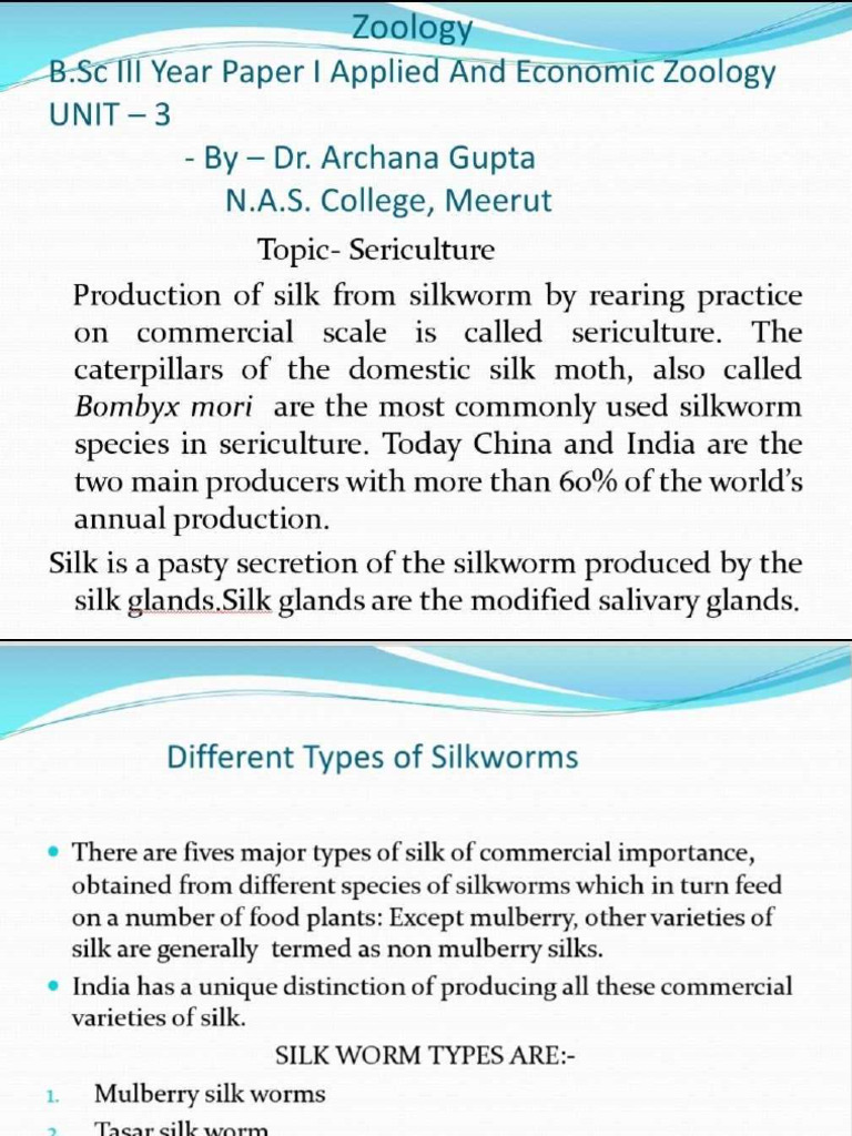 Sericulture B SC III 17-4 | PDF