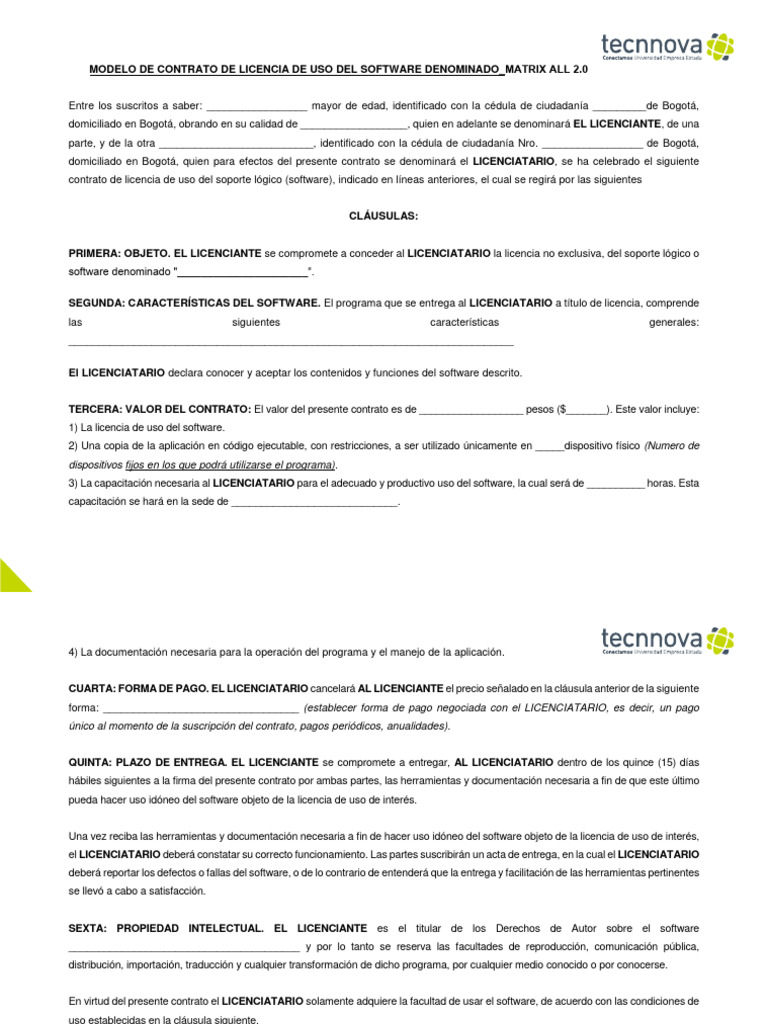 Modelo Uso Del Software | PDF | Software | Arbitraje