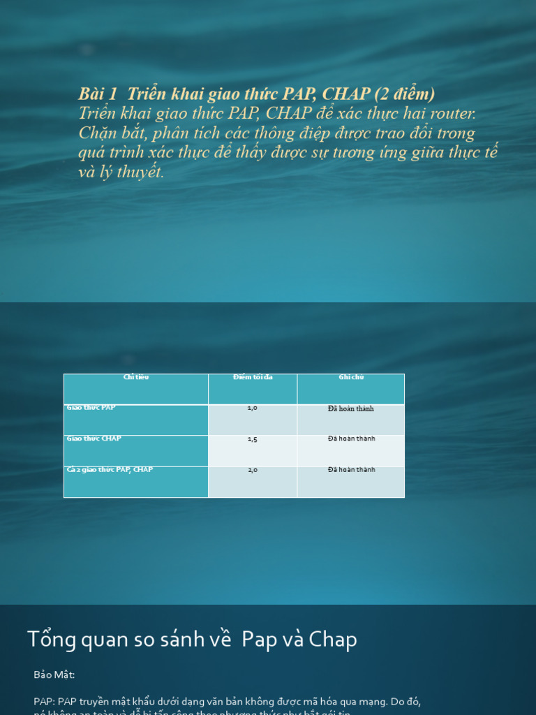 Bài 01.Triển khai Pap,Chap | PDF