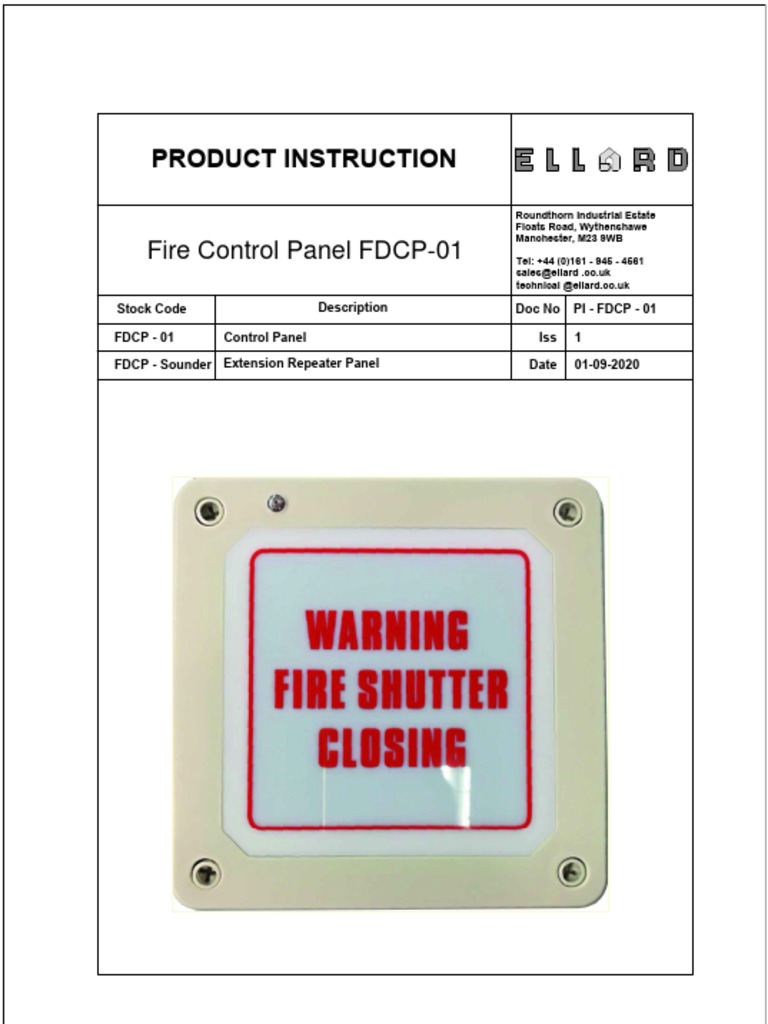 fire shutter control | PDF