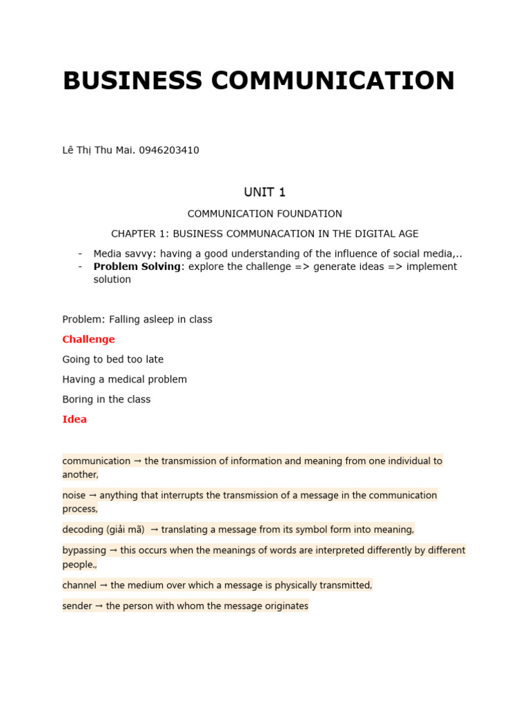 BUSINESS COMMUNICATION | PDF | Communication | Human Communication