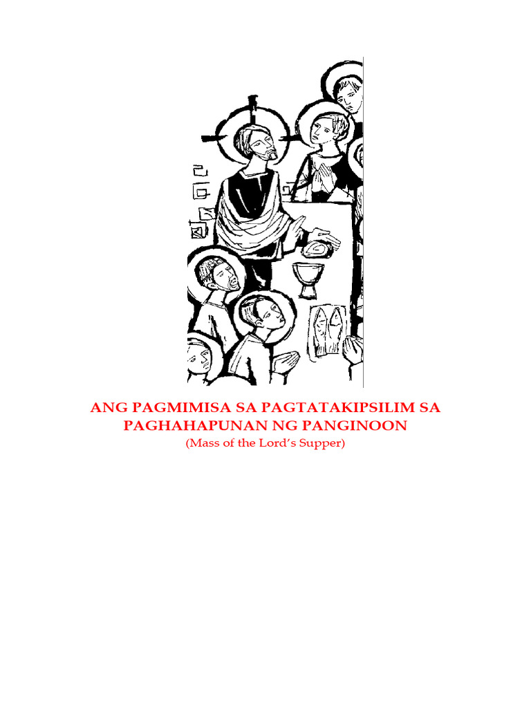 Pagmimisa Sa Pagtatakipisilim Sa Paghahapunan NG Panginoon | PDF