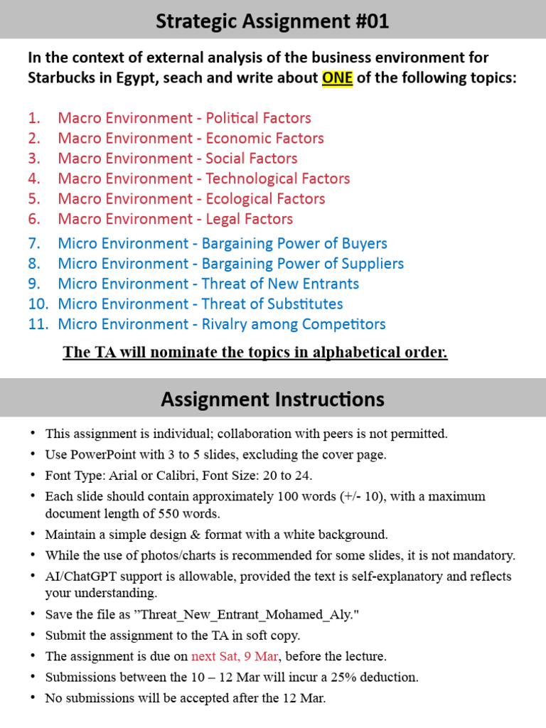 Strategic Assignment 01 | PDF