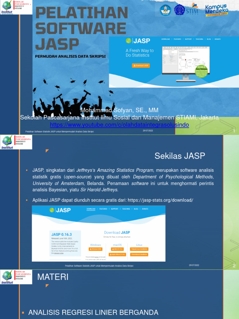 Olahdata Penelitian Dengan Jasp | PDF
