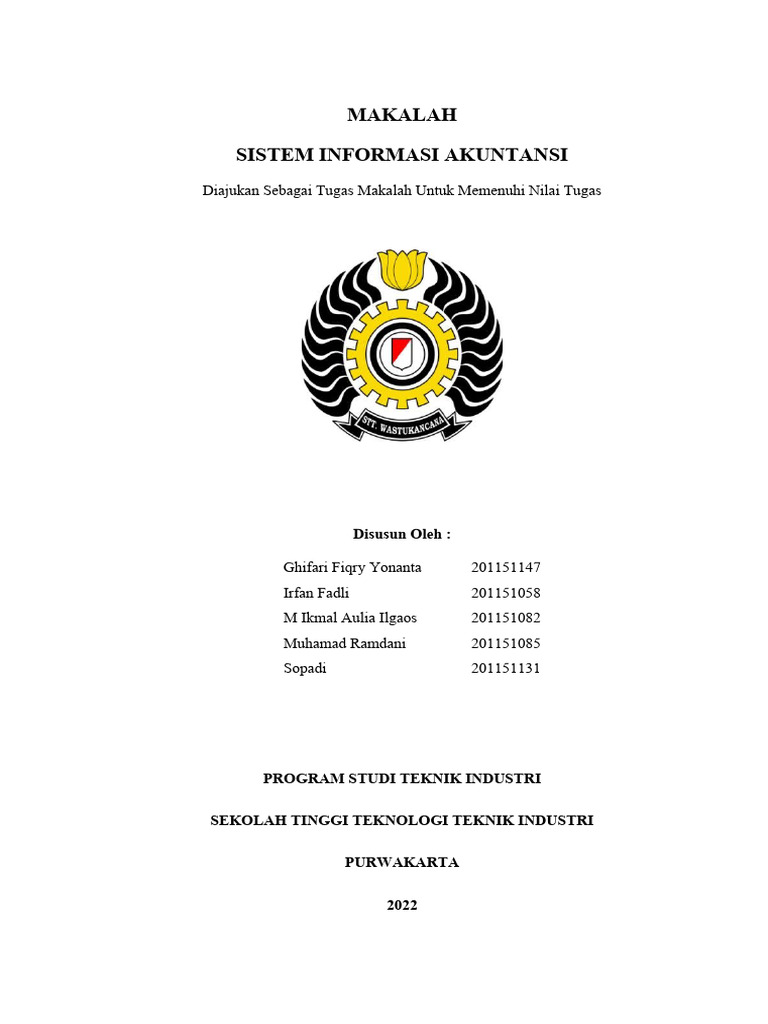 Pagi B-Kelompok 2 - Sistem Informasi Akutansi | PDF