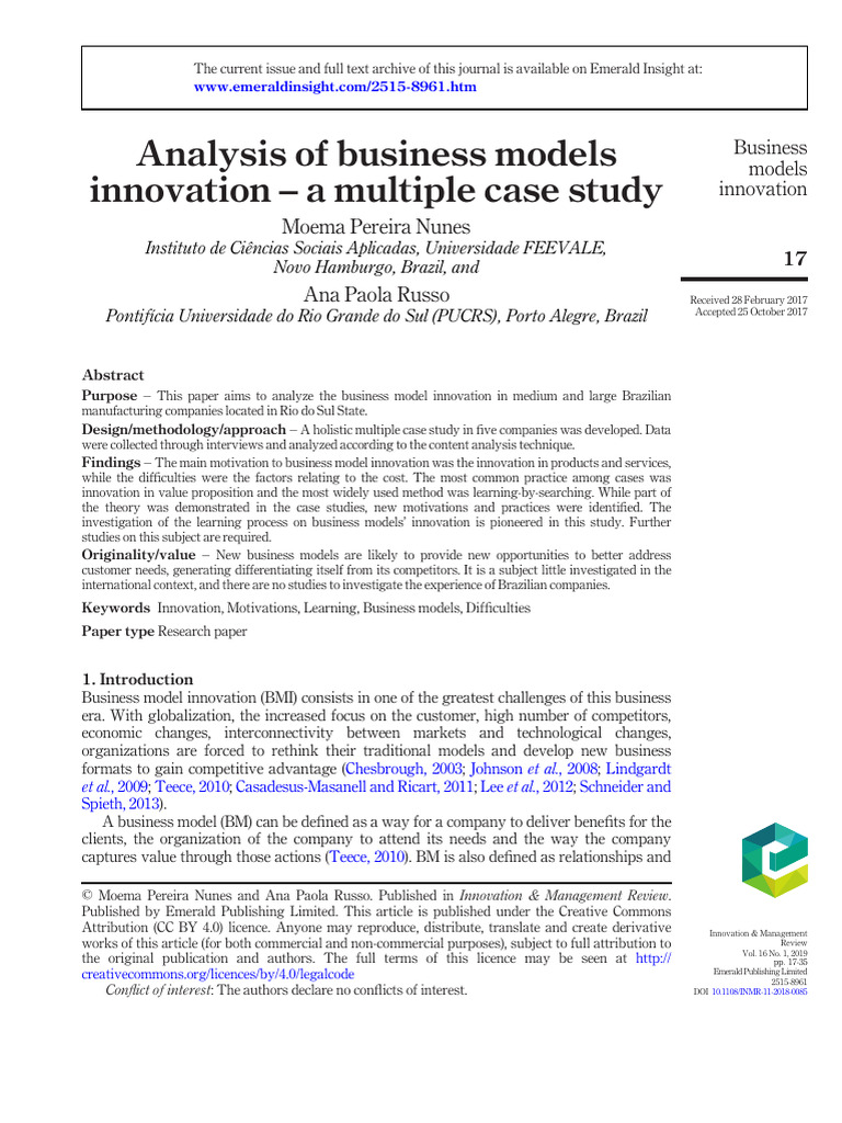 BMI - Innovation Cases Studies | Download Free PDF | Innovation ...