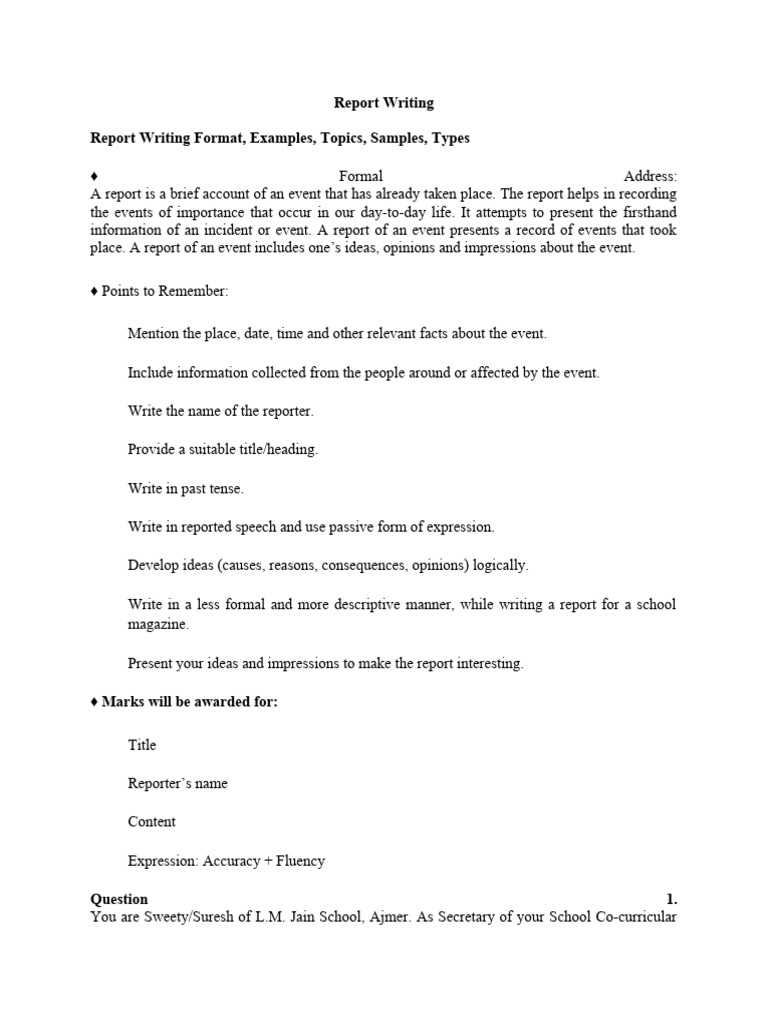 Report Writing and Letter WPS Office | PDF