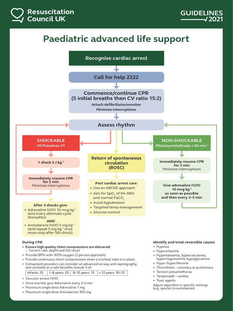 Paediatric Advanced Life Support: Call For Help 2222 Commence/continue ...
