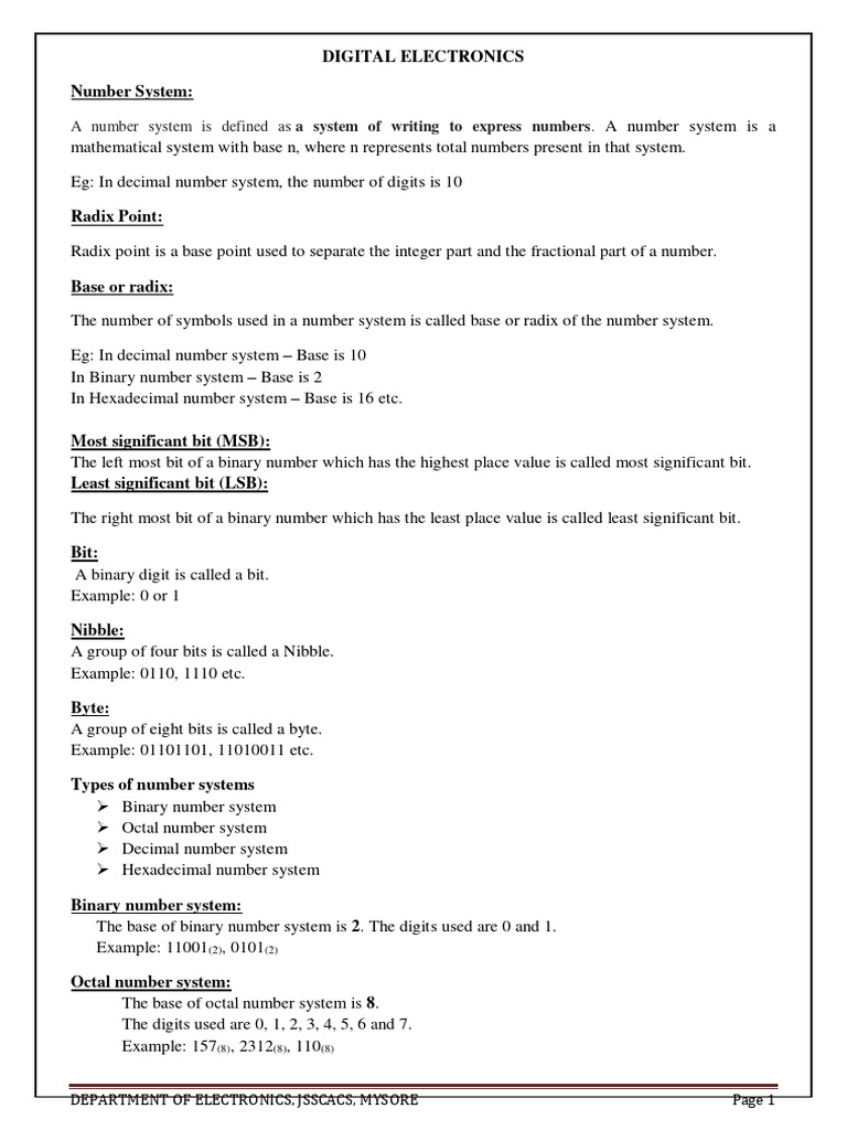 Number System | PDF | Logic Gate | Mathematics