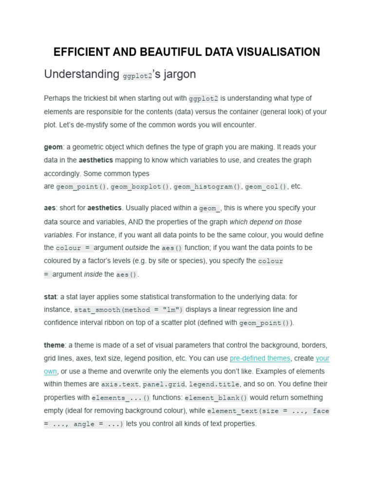 Efficient and Beautiful Data Visualisation | PDF | Function ...