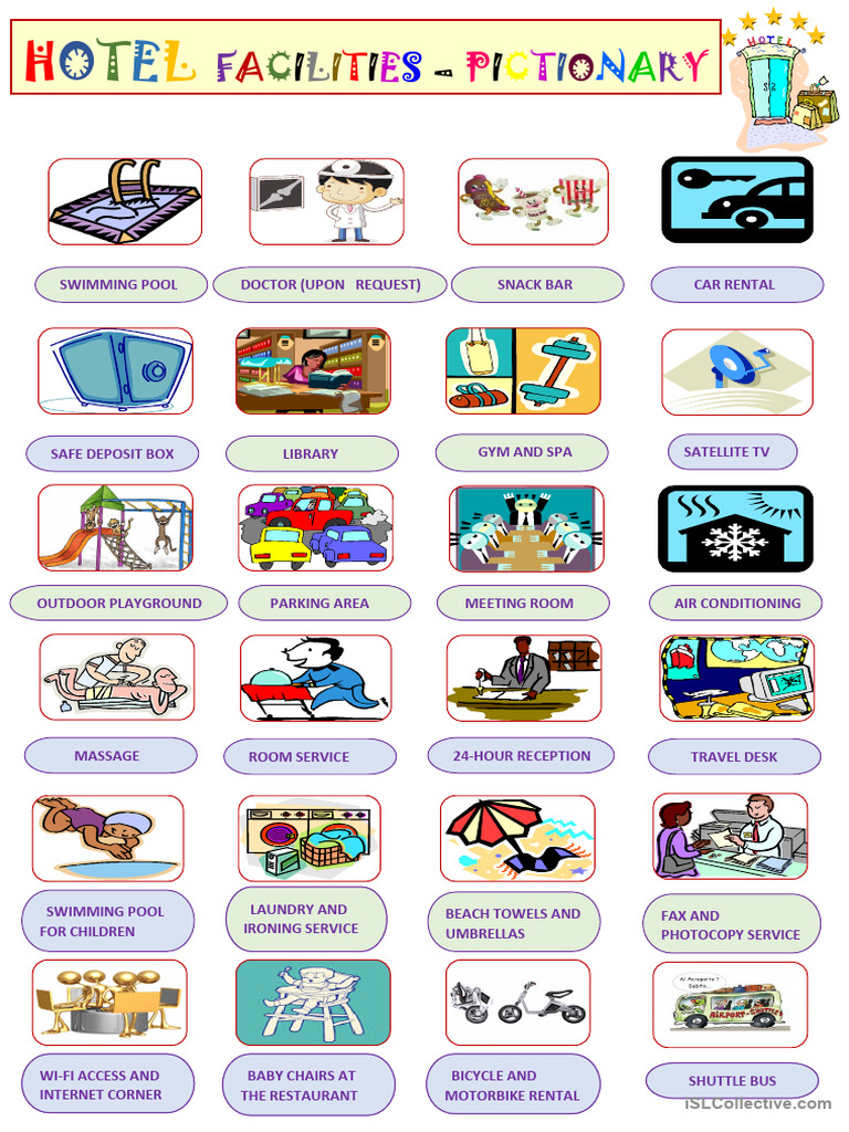 Hotel Facilities Pictionary | PDF | Technology & Engineering