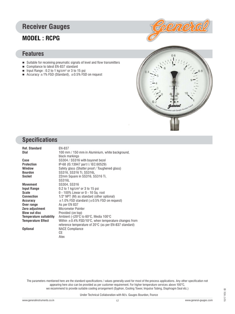 Receiver Gauges 1 | PDF | Equipment | Manufactured Goods