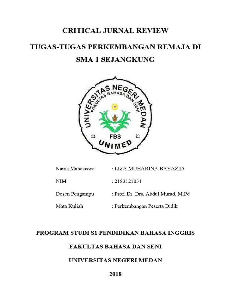 Critical Jurnal Review Ppd Tugas Tugas Perkembangan Remaja Pdf