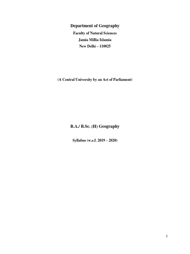 Geography Degree Syllabus Overview | PDF | Remote Sensing | Groundwater