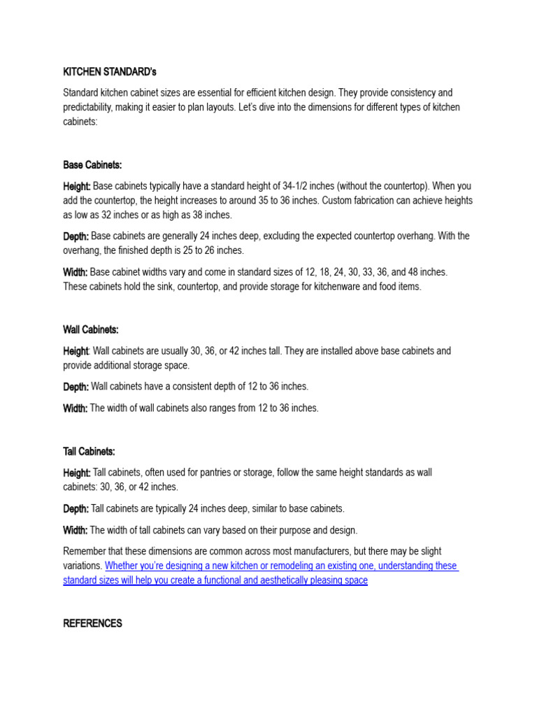 Kitchen Standard | PDF | Countertop | Cabinetry