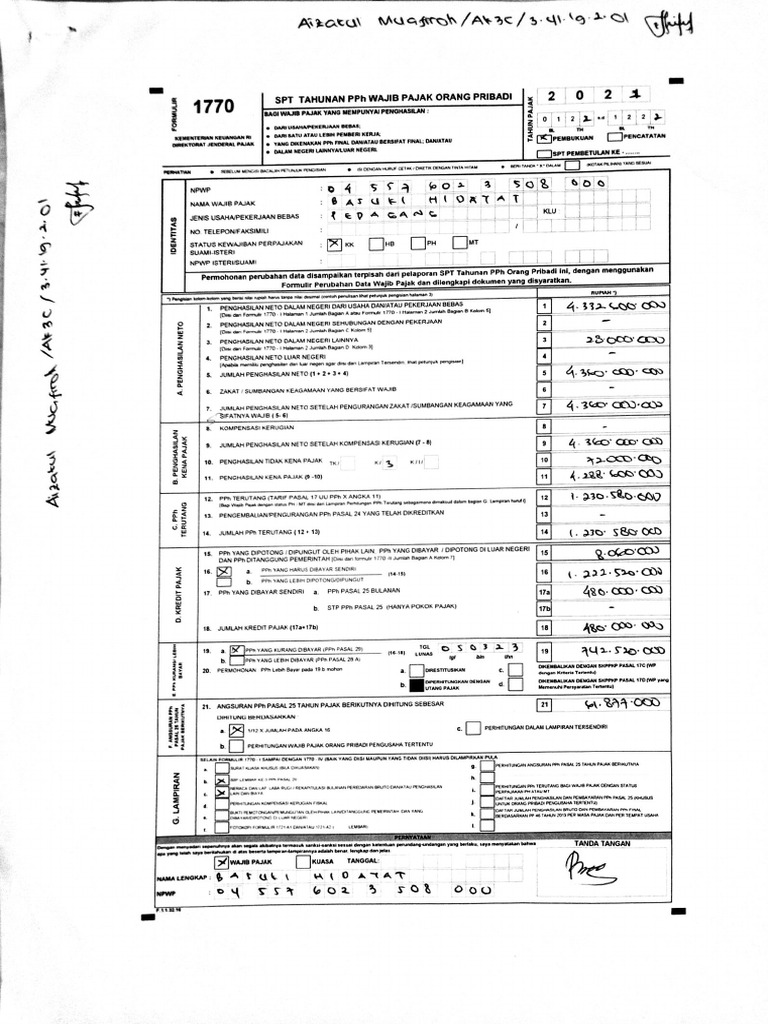 Jawaban SPT 1770 | PDF