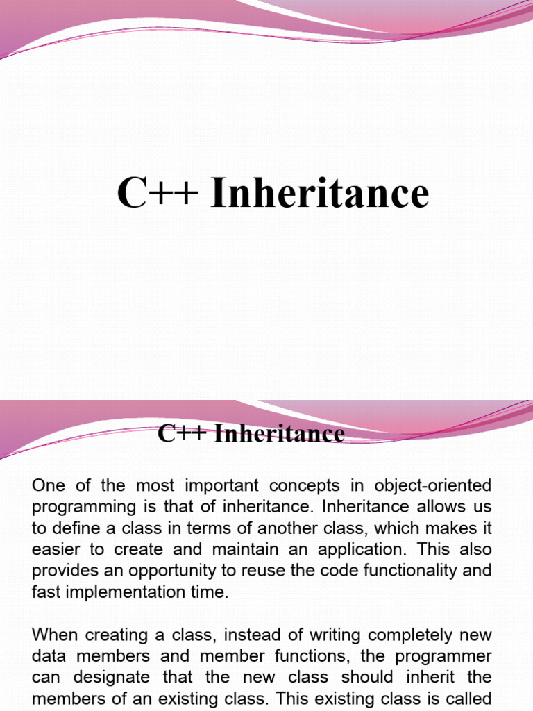 Inheritance Pdf Inheritance Object Oriented Programming Class 0934