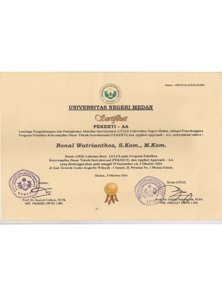 Sertf Pekerti AA 1 | PDF