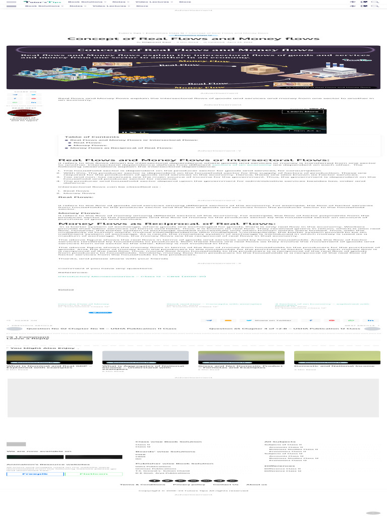 Real Flows vs Money Flows Explained | PDF | Barter | Gross Domestic Product