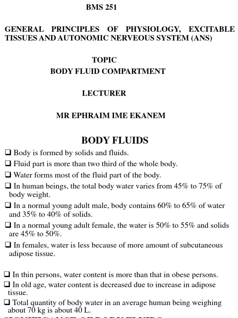 3.body Fluid | PDF | Edema | Dehydration