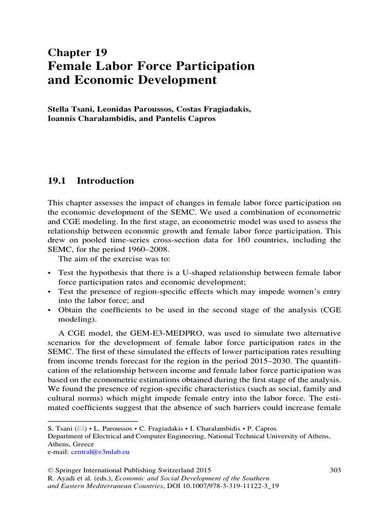 Female Labor Force Participation | PDF | Labour Economics | Unemployment