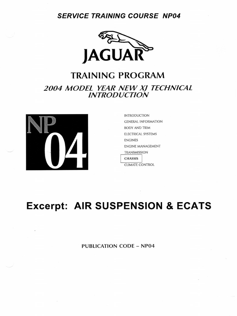 Jaguar X350 Air Suspension Overview | PDF | Trailer (Vehicle ...
