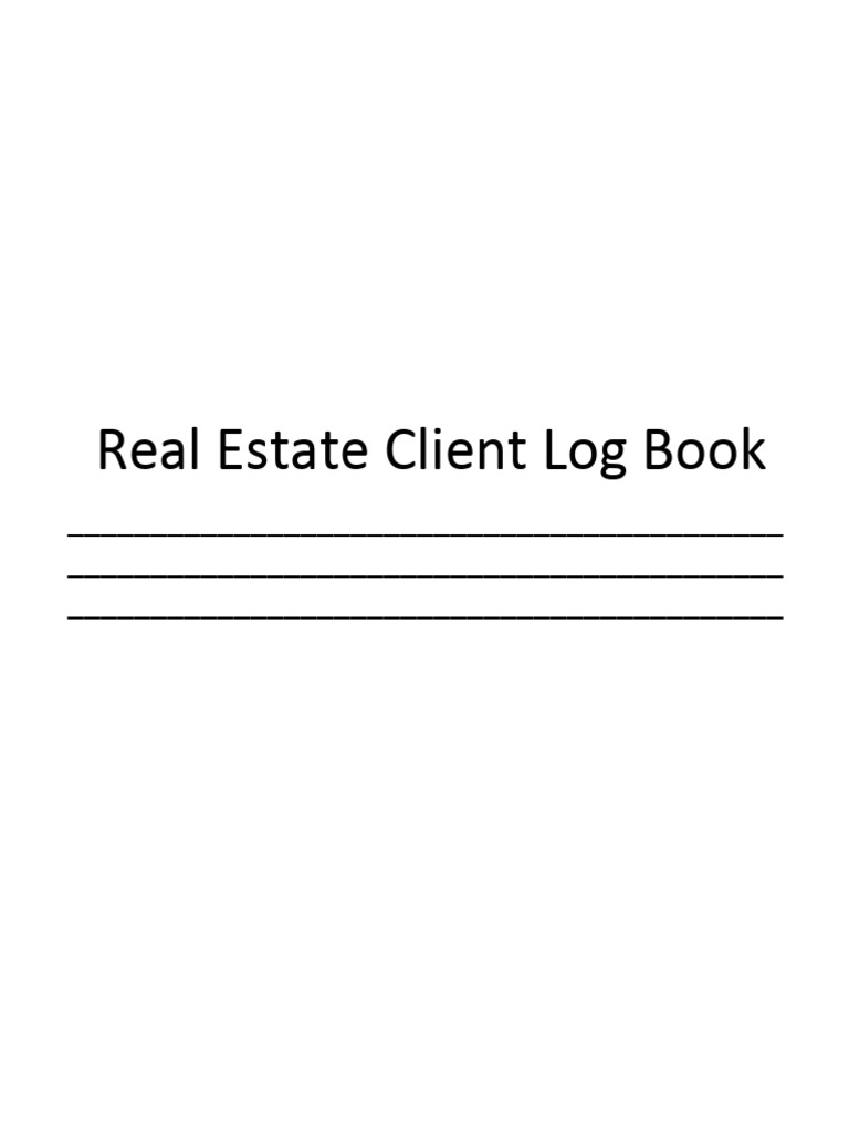 Real Estate Client Tracking Log | PDF | Cyberspace | Property