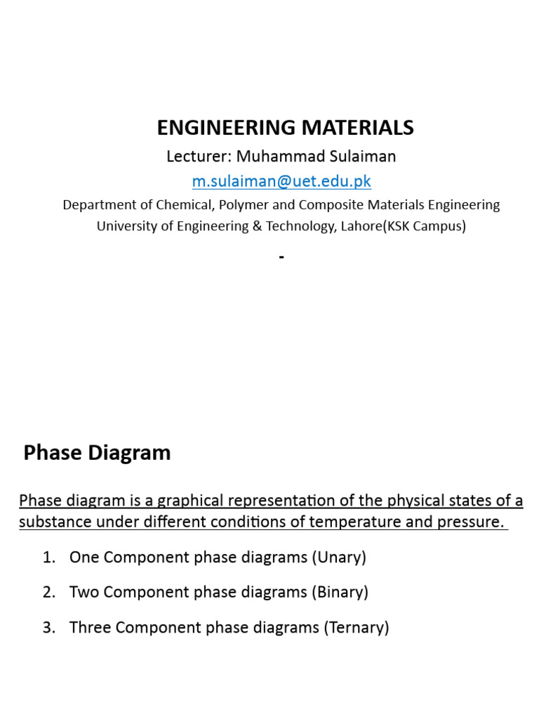 Lecture n.15 Phase Diagrams | PDF