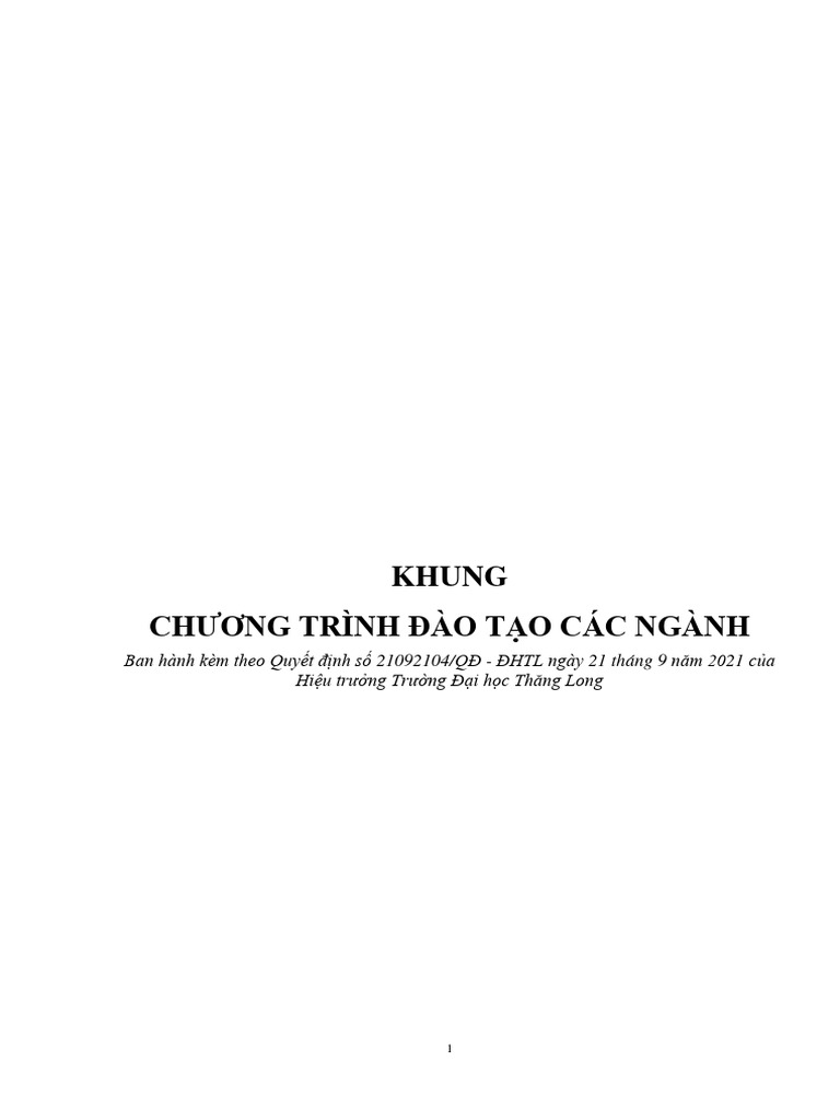 Khung-chương-trình-đào-tạo | PDF
