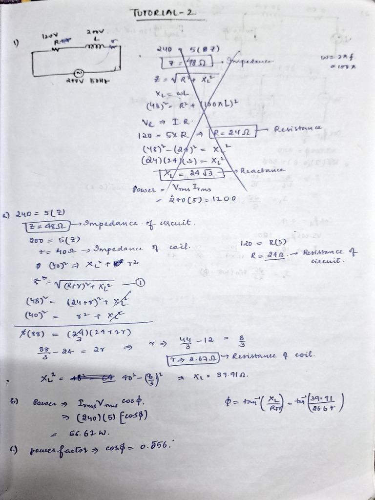 ET Tutorial 2 Solutions | PDF