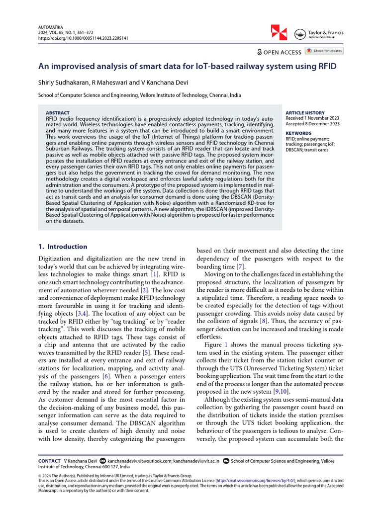 Smart IoT Railway System with RFID Analysis | PDF | Radio Frequency ...