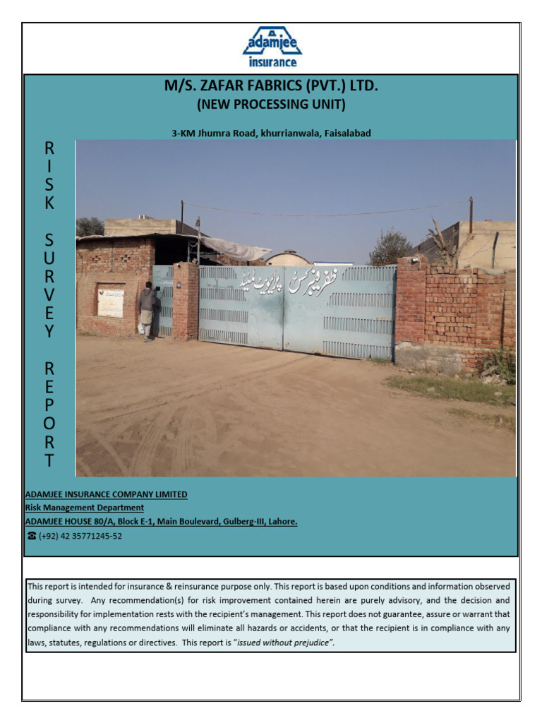 Zafar Fabrics New Unit Dec 2021 | PDF | Textiles | Firefighting