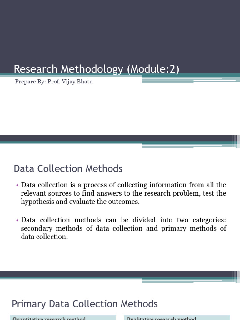 Data Collection Methods in Research | PDF | Methodology | Quantitative ...