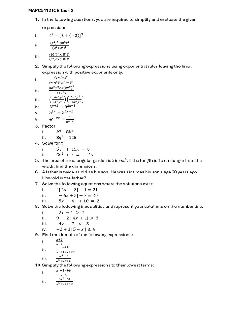 MAPC5112 ICE Task 2 | PDF