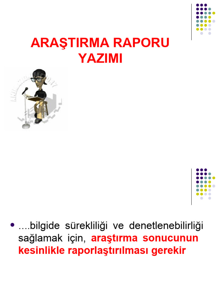 Ders 5 Rapor Yazımı | PDF