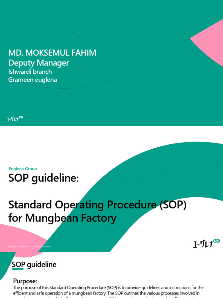 SOP Guideline For BEAN Factory - 29.05.23 | PDF | Waste | Waste Management