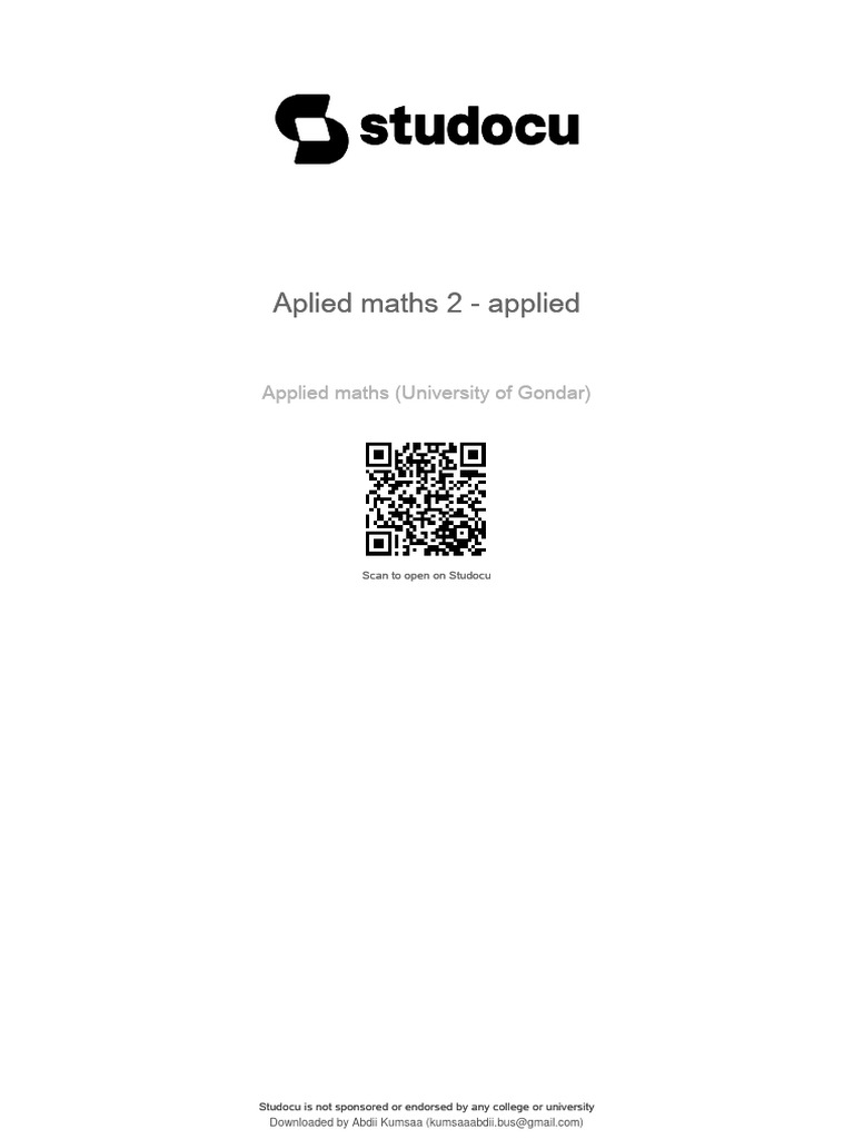 Applied Mathematics II Lecture Notes | PDF | Derivative | Power Series