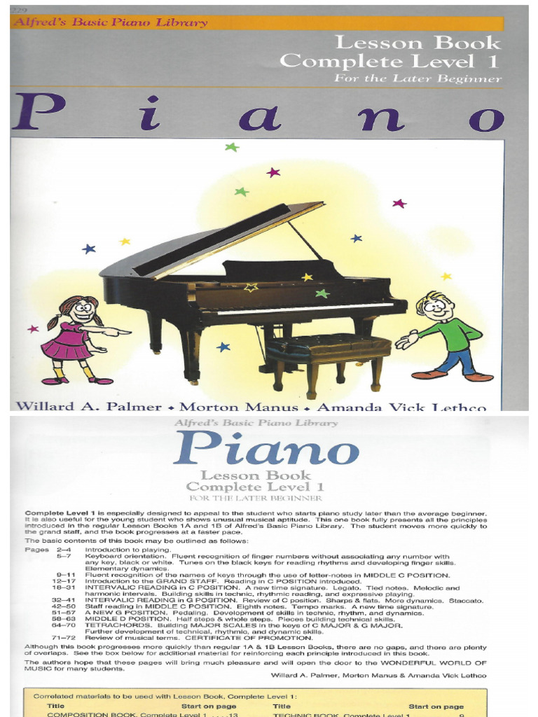 Beginner Piano Lessons, Book 1 (Part 1) (PDFDrive) | PDF