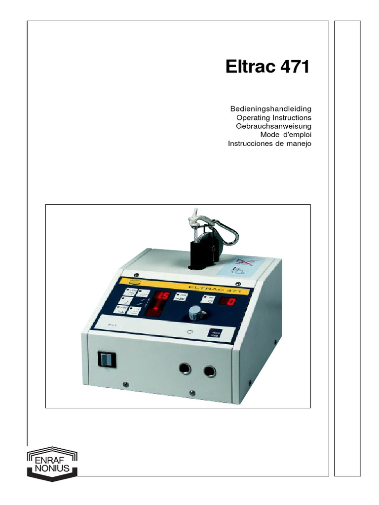 Enraf Nonius Eltrac 471 - User Manual | PDF