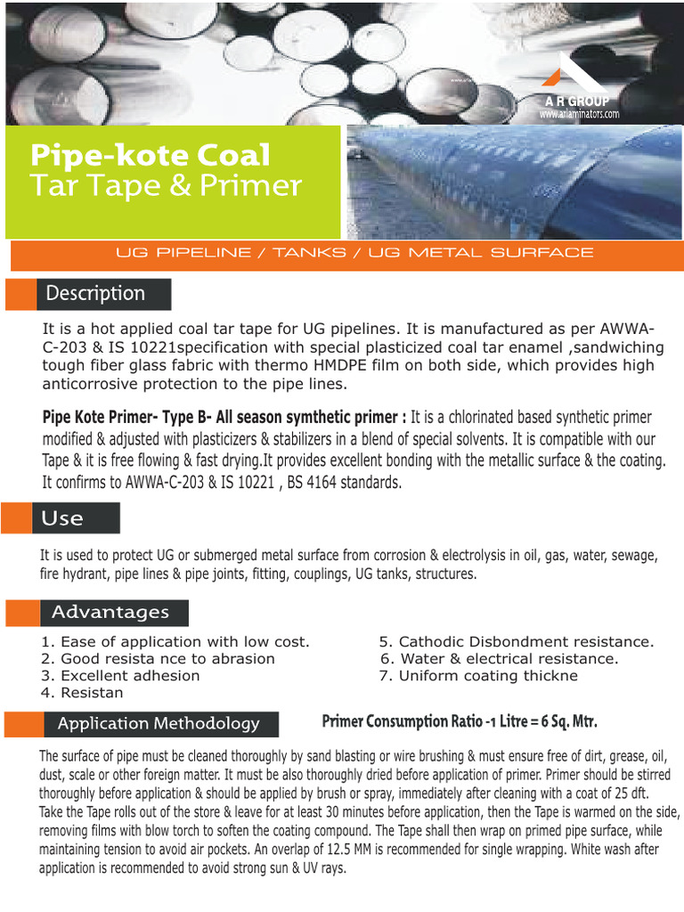 Coal Tar Tape Application Guide | PDF