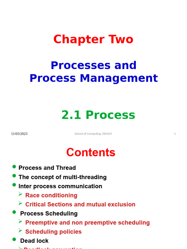 Chapter 2 Processes And Process Management Download Free Pdf Process Computing Thread